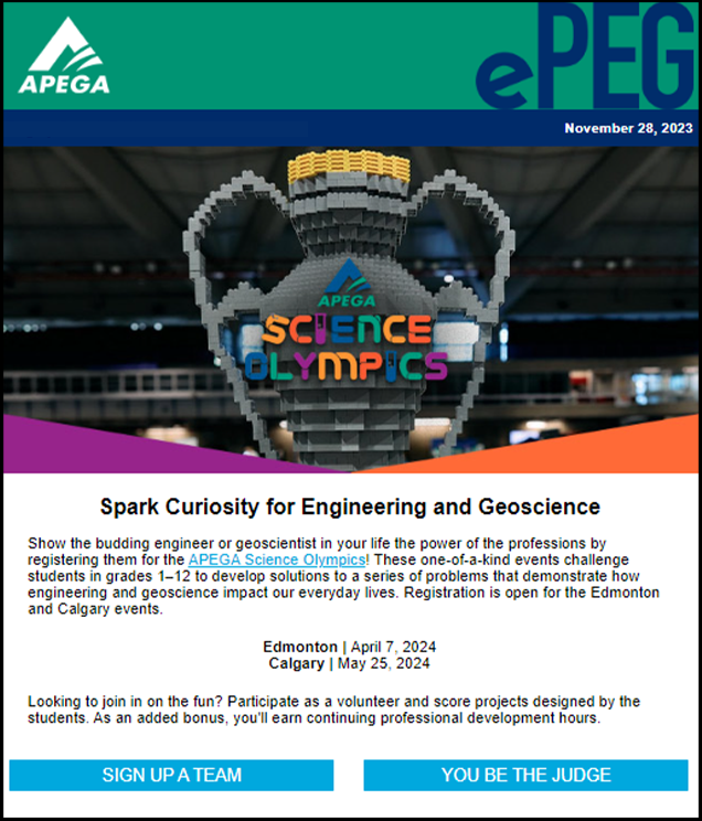 ePEG Newsletter | APEGA