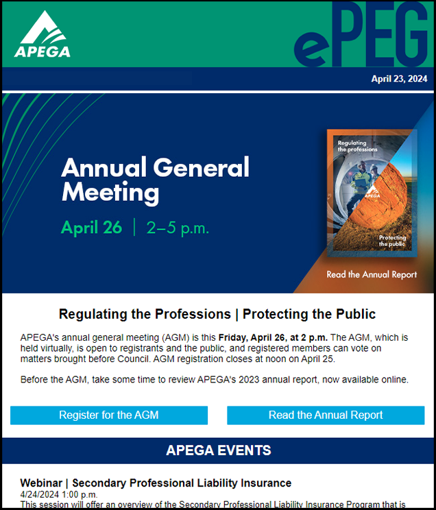 ePEG Newsletter | APEGA