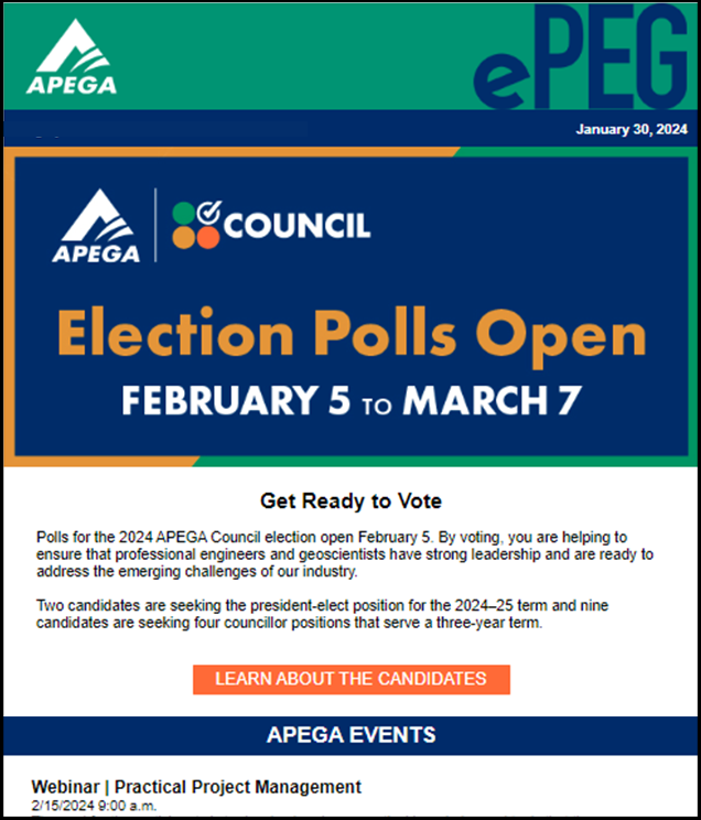 ePEG Newsletter | APEGA